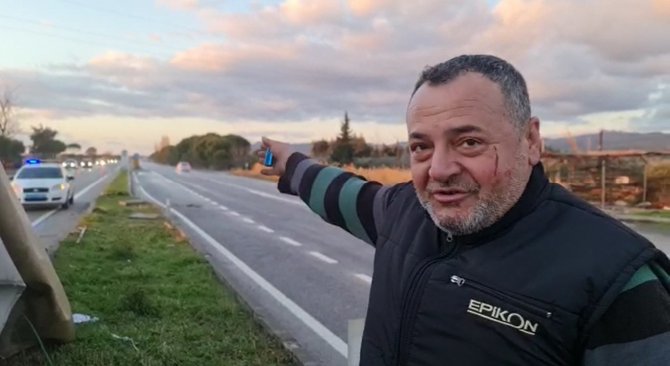 Tır Şoförü Kazadan Hemen Sonra Araçtan Böyle Çıktı